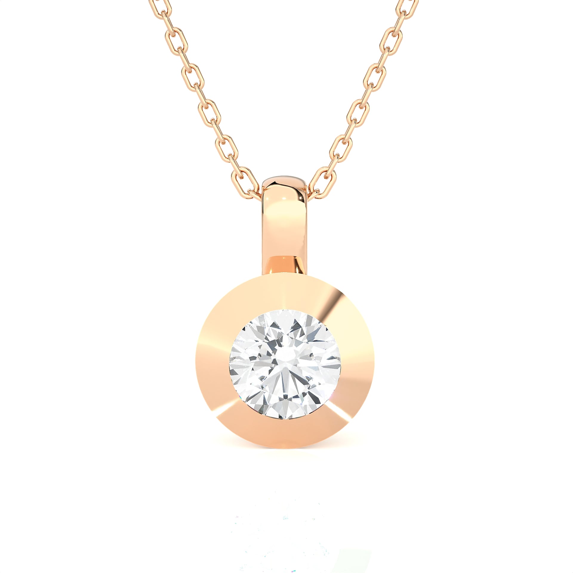Flush Set Diamond Necklace