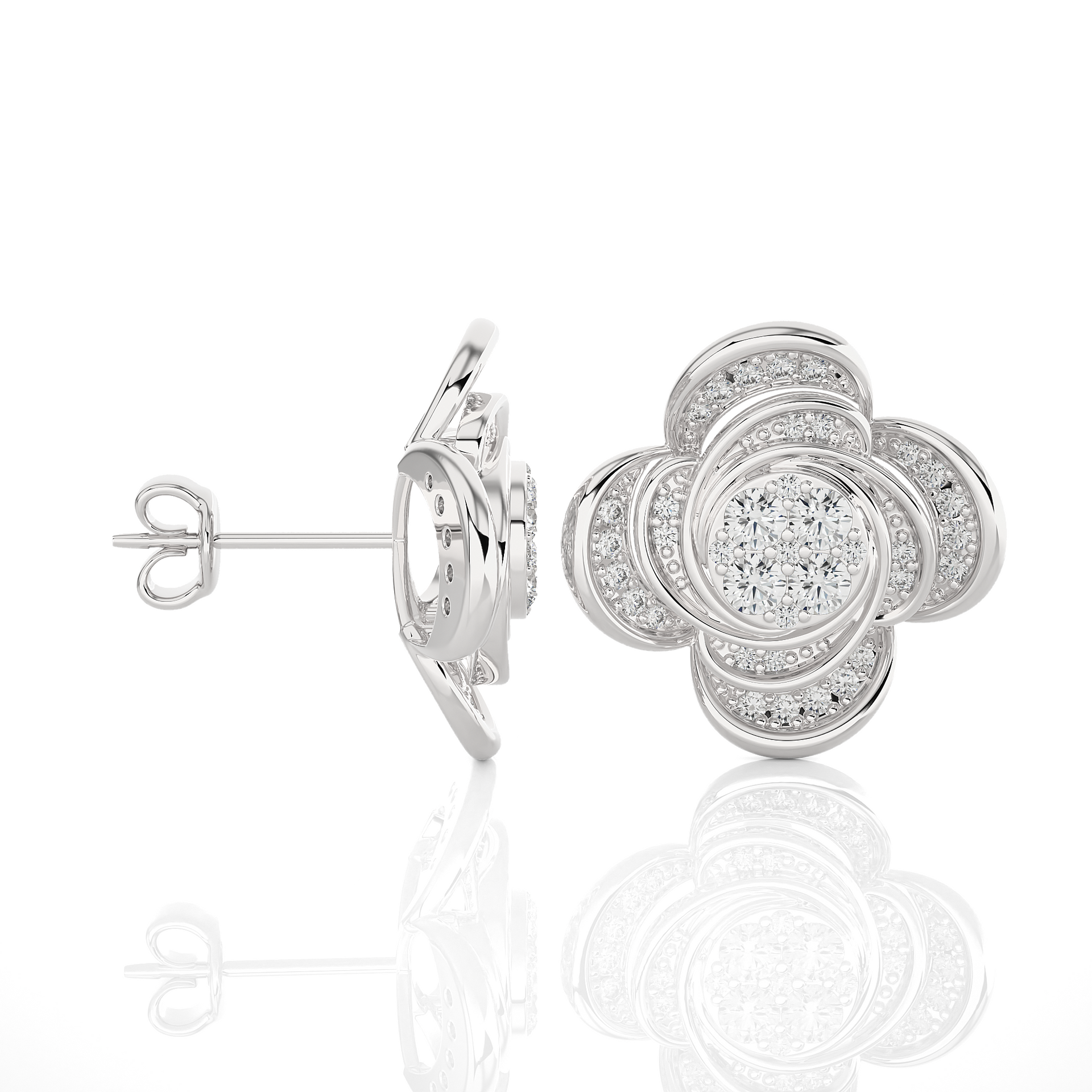 Interlocking Cluster Earrings